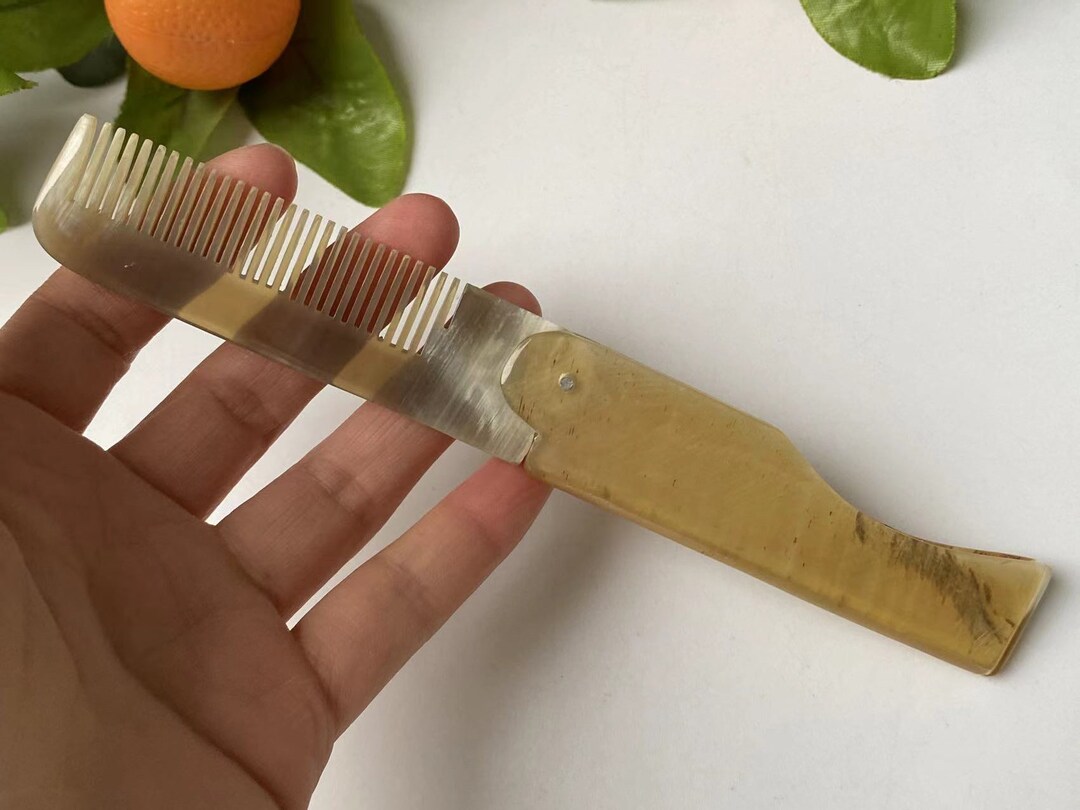 Handmade Natural Cattle/yak Horn Comb Hair Brush,handle Horn Massage ...