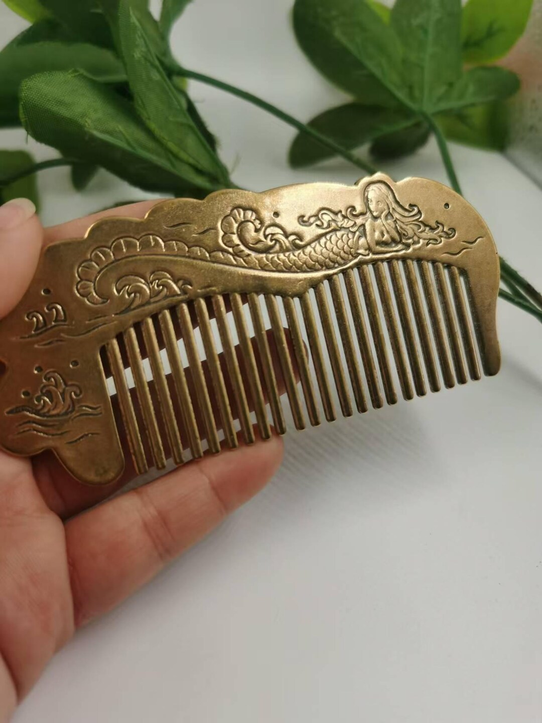 Vintage Copper Travel Comb, Floral Design Antique Unique Rare,vtg Comb ...