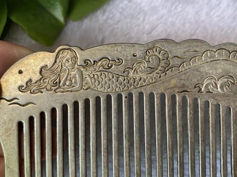 Vintage Copper Travel Comb, Floral Design Antique Unique Rare, VTG Comb ...