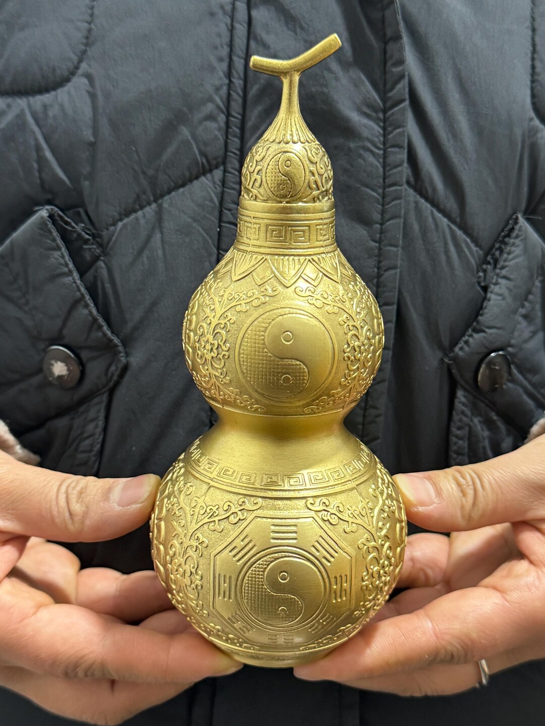 Exquisite Fengshui Brass Hu Lu Decor Blessing Good Luck Prosperity Gift ...