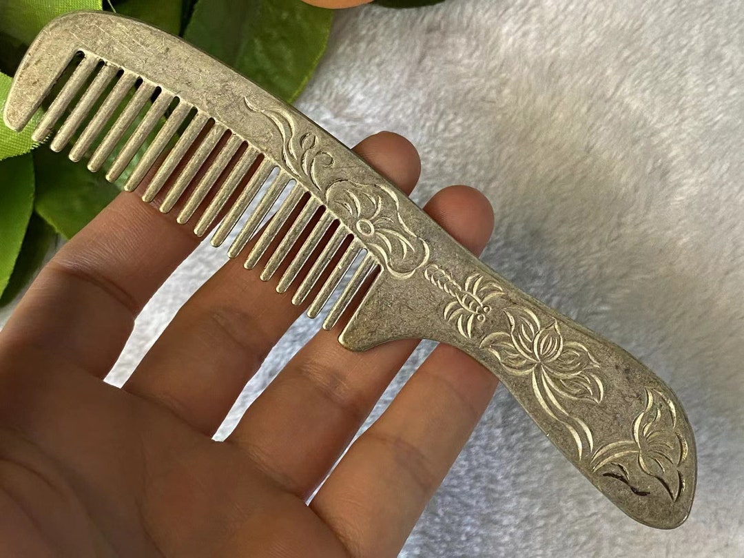 Vintage Copper Travel Comb, Floral Design Antique Unique Rare, VTG Comb ...