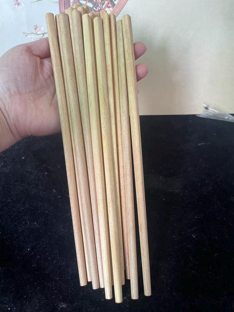 5 Pairs Natural Wood Chopsticks Set, Eco-friendly Unpainted Wooden ...