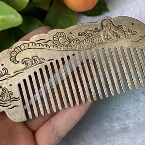 Vintage Copper Travel Comb, Floral Design Antique Unique Rare, VTG Comb ...