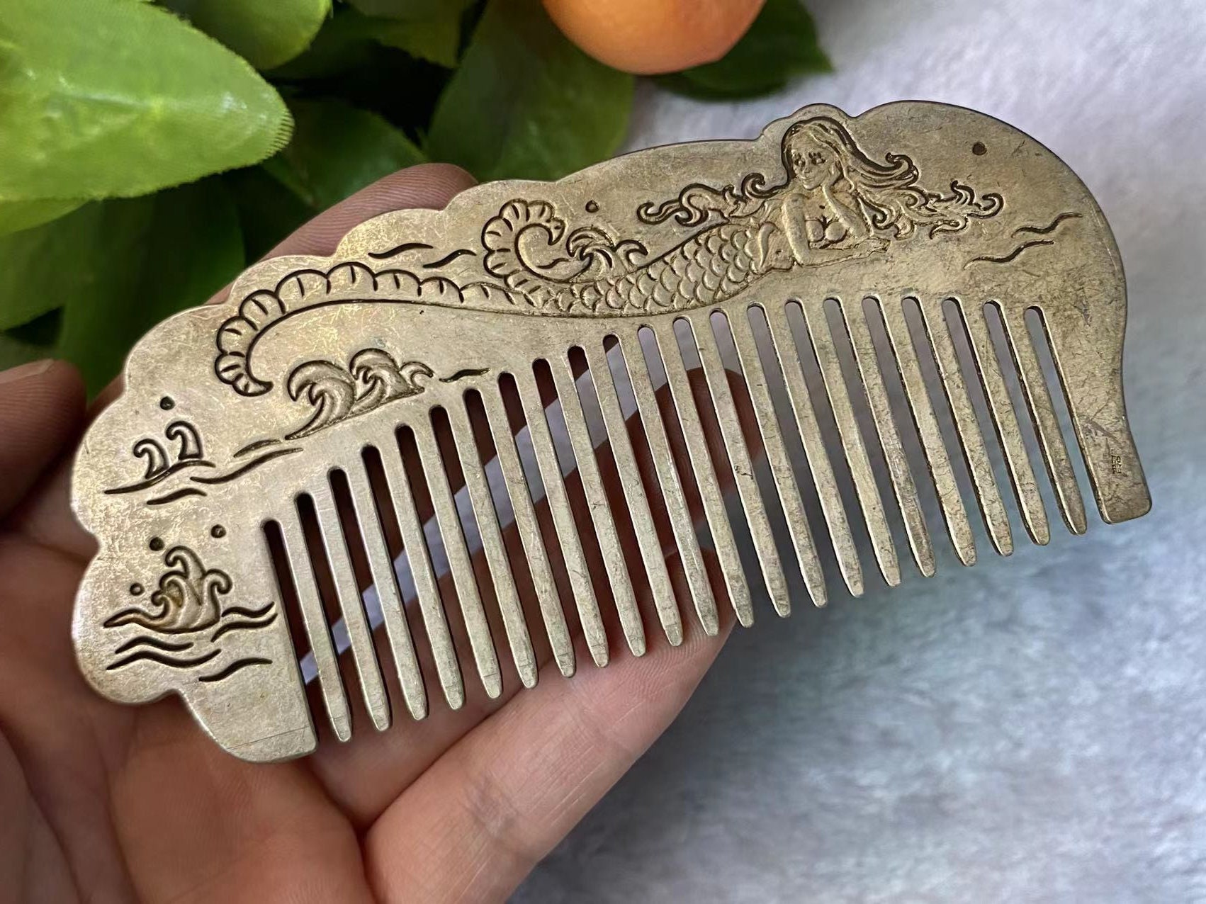 Vintage Copper Travel Comb, Floral Design Antique Unique Rare, VTG Comb ...