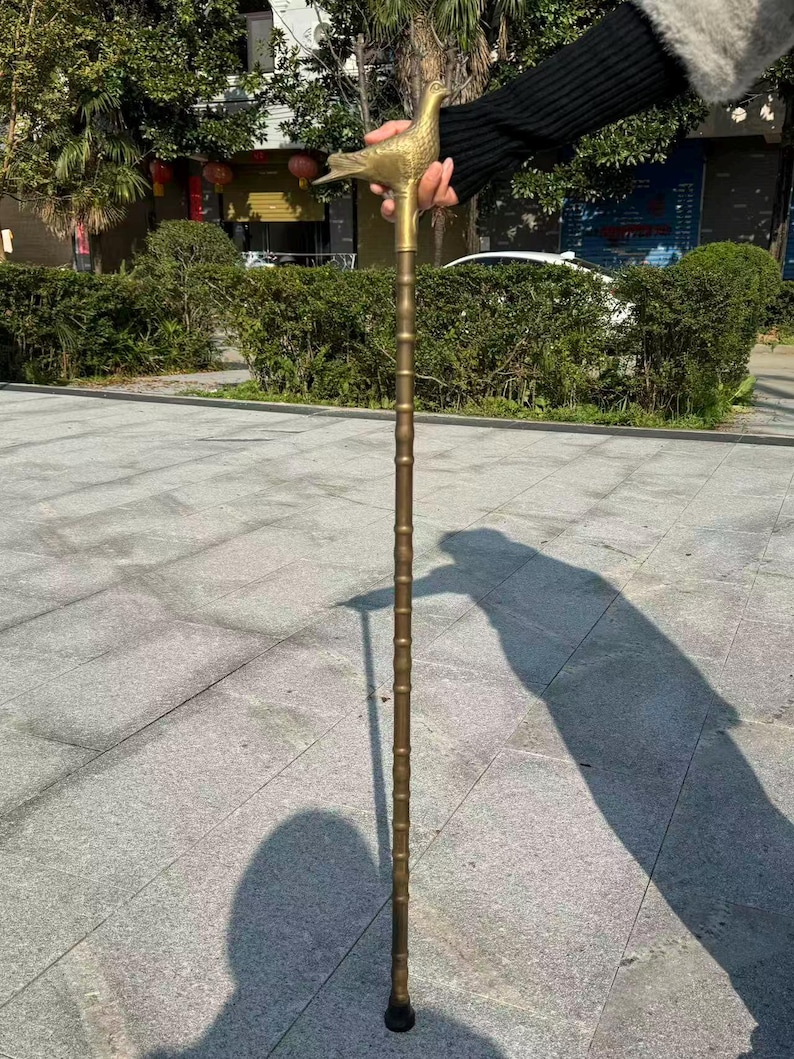 Vintage Copper Bird Head Cane, Bronze Walking Stick, Metal Sport Sticks ...