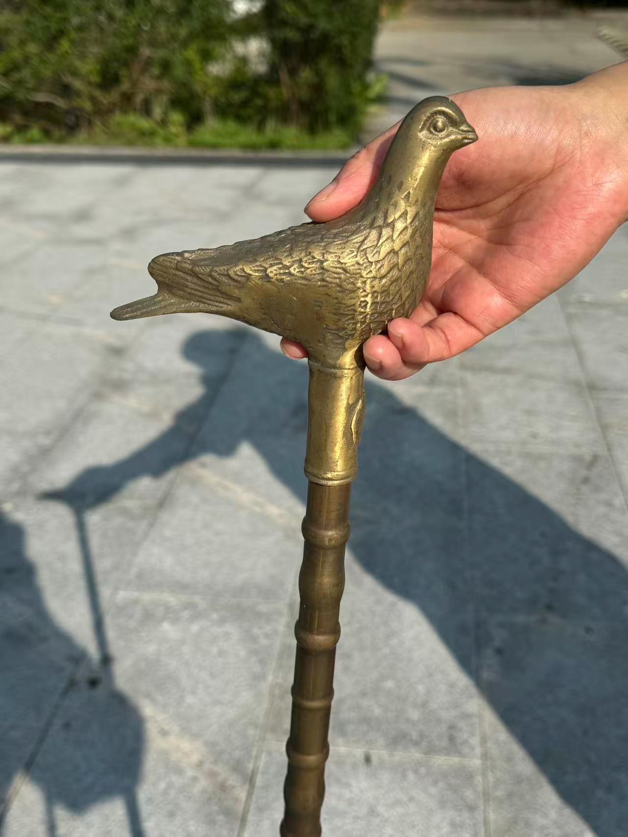 Vintage Copper Bird Head Cane, Bronze Walking Stick, Metal Sport Sticks ...