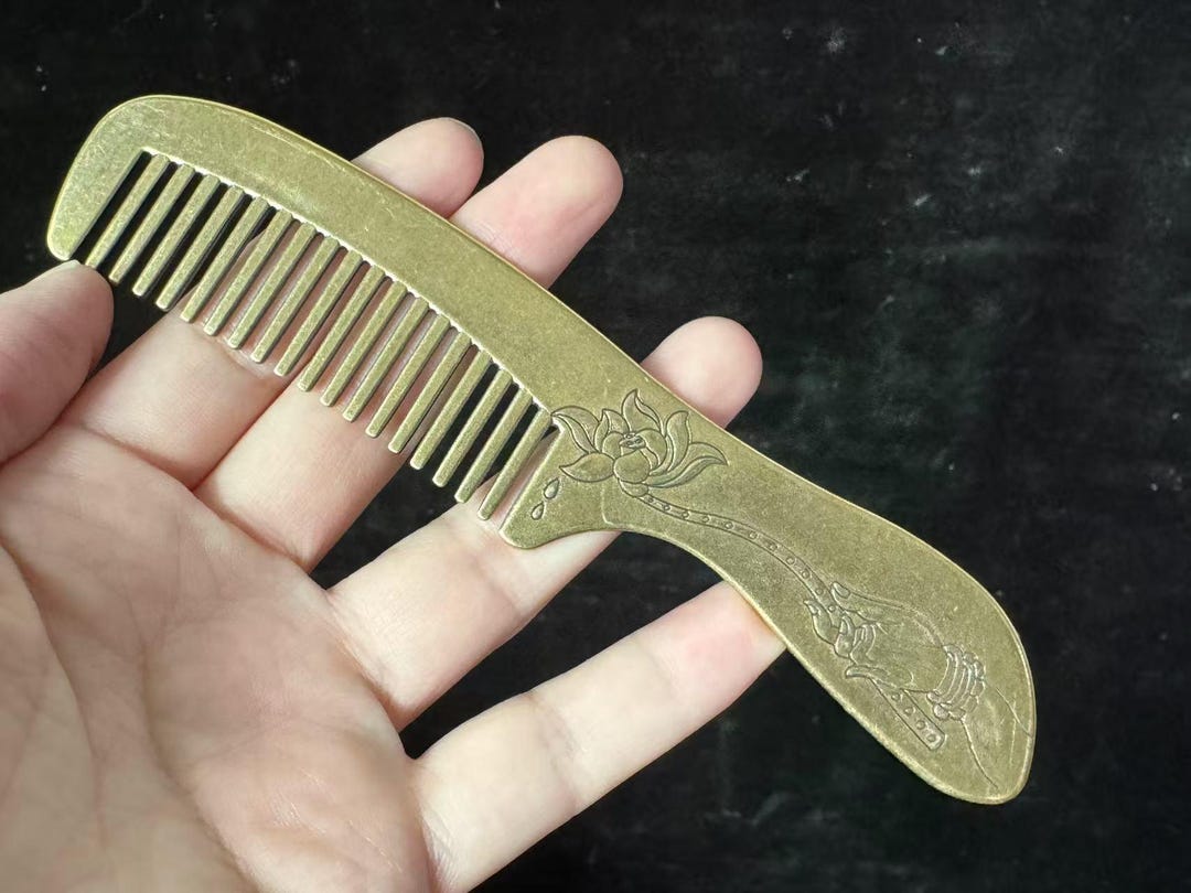 Retro Copper Travel Comb, Floral Design Antique Unique Rare, VTG Comb ...