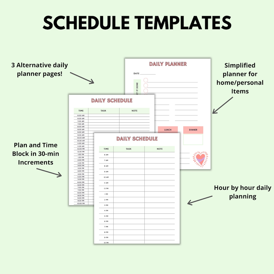 2023 Working Mom Editable Schedule Template, Working Mom Schedule With ...