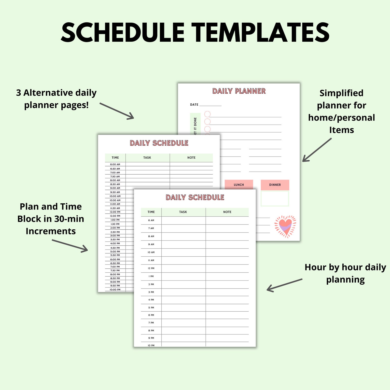 2023 Working Mom Editable Schedule Template, Working Mom Schedule With ...
