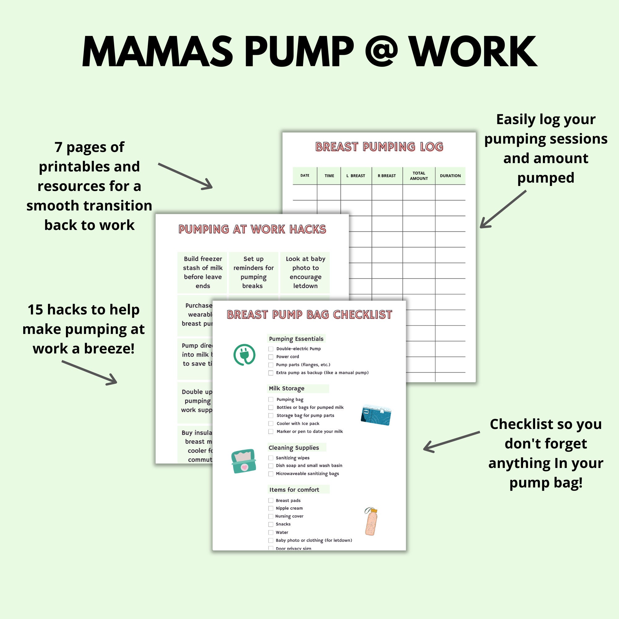 Pumping at Work Planner: Pumping Schedule for Working Moms ...