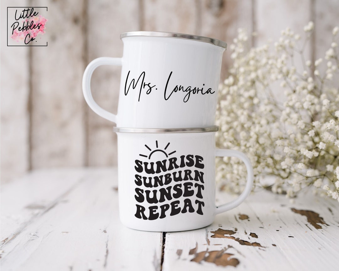 Personalized Sunrise Sunburn Sunset Repeat Mug,summer Mug,camping Mug ...