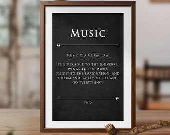 Music Gives a Soul Plato - Etsy