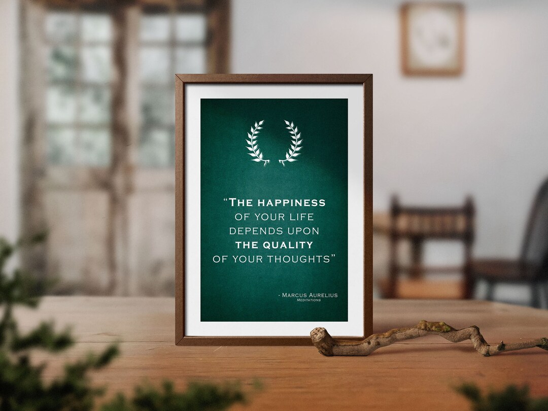 Stoic Art Marcus Aurelius Quote Poster, Stoicism Poster Philosophy Gift ...