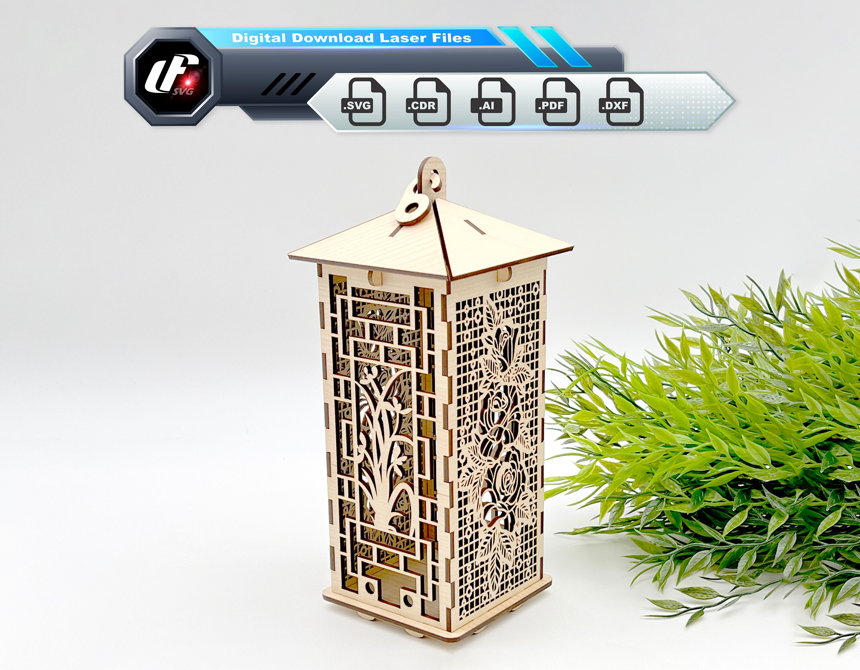 Spring Flower Lantern Laser Cut File SVG Ai CDR Pdf Dxf - Etsy Australia