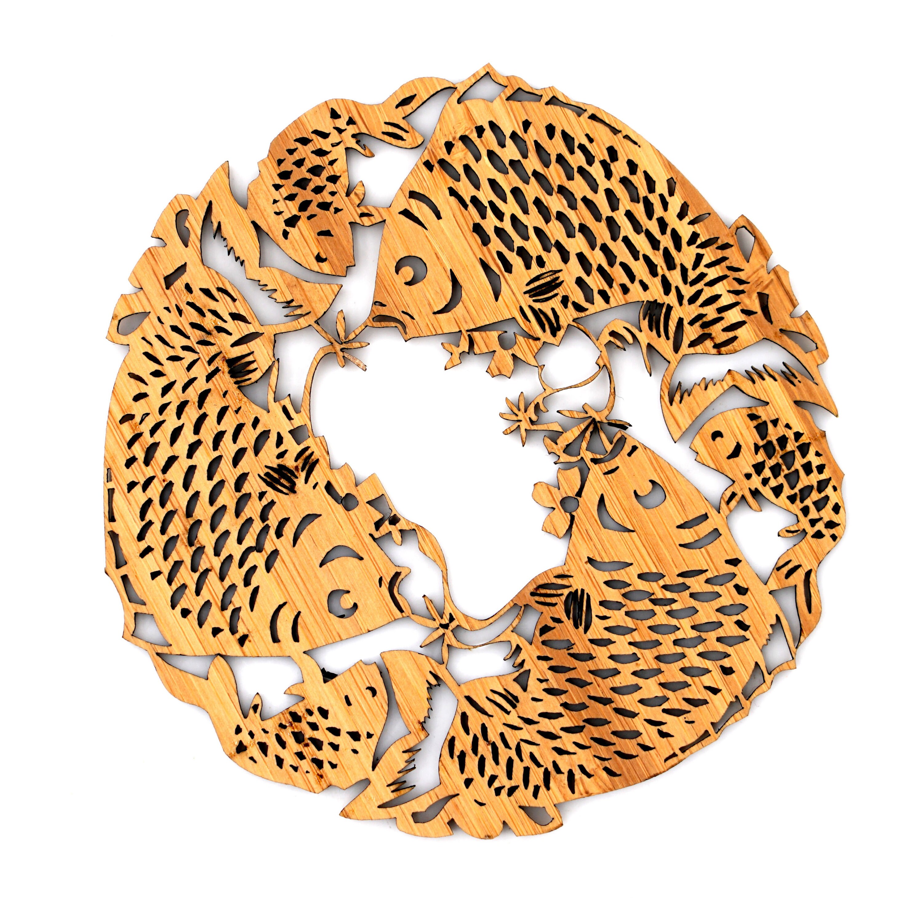 Koi Fish Coaster Laser Vector File SVG Ai Cdr Pdf Dxf - Etsy Australia