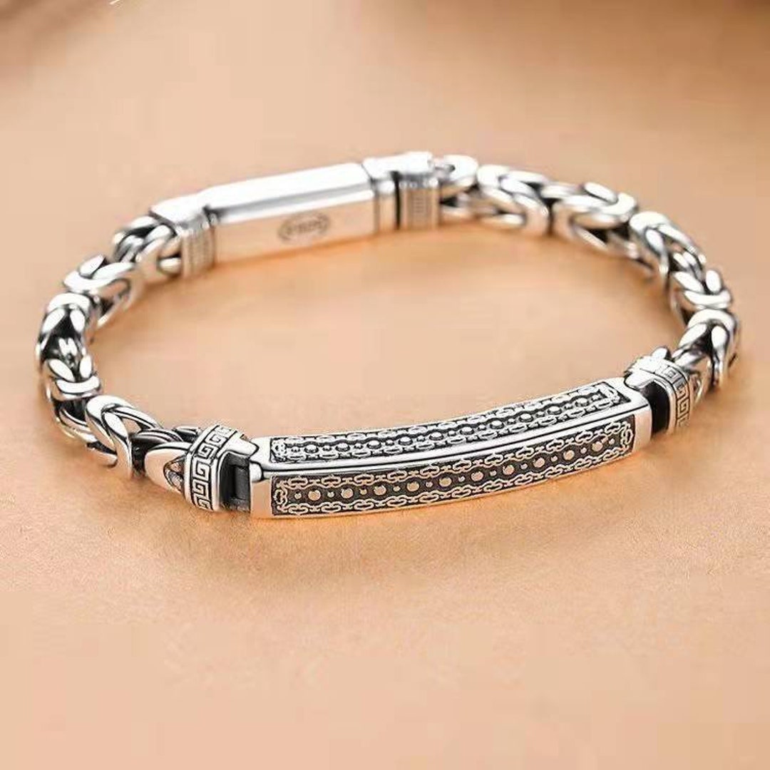 Men's Bracelet 925 Silver Handcrafted Unique Bracelet - Etsy