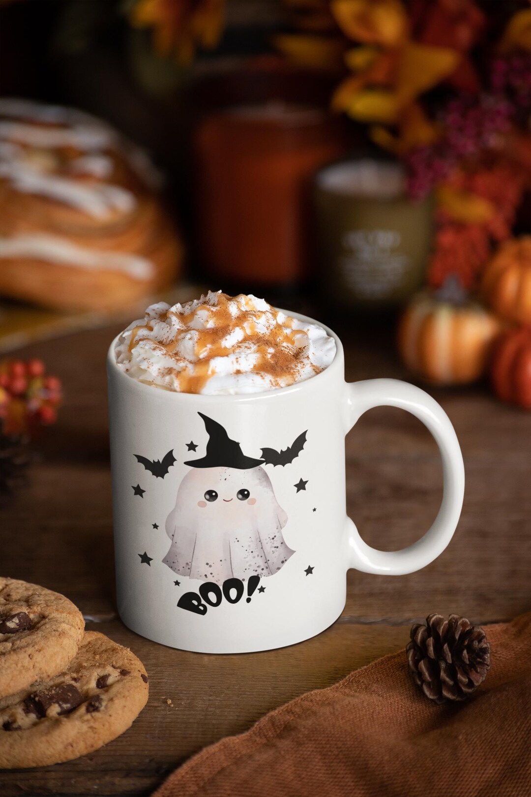 Halloween Mugs Ghost Spooky Halloween Mug Spooky Ghost Coffee Cup ...