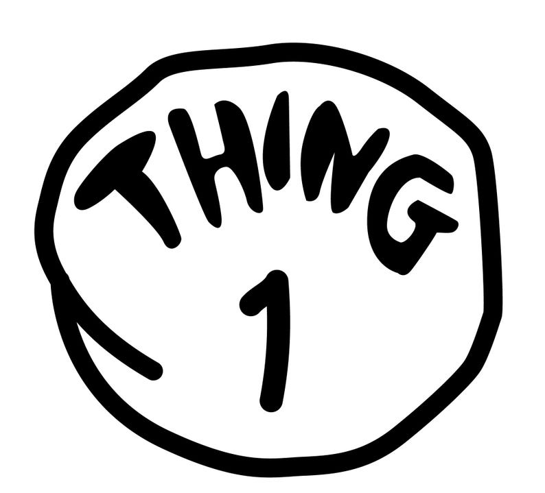 About Thing 1,thing 2, Thing Clipart Set Graphic - Etsy