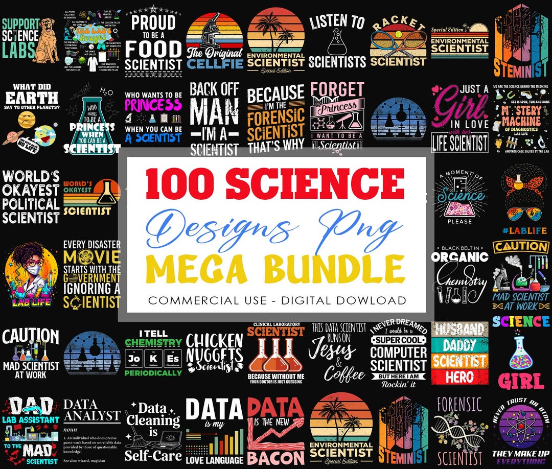 100 Science Png Bundle, Chemistry Physics Biology Clipart, Science ...