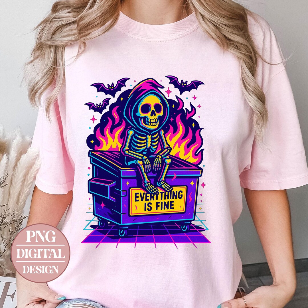 Everything is Fine Skeleton PNG, Sarcastic Skeleton Png, Snarky ...