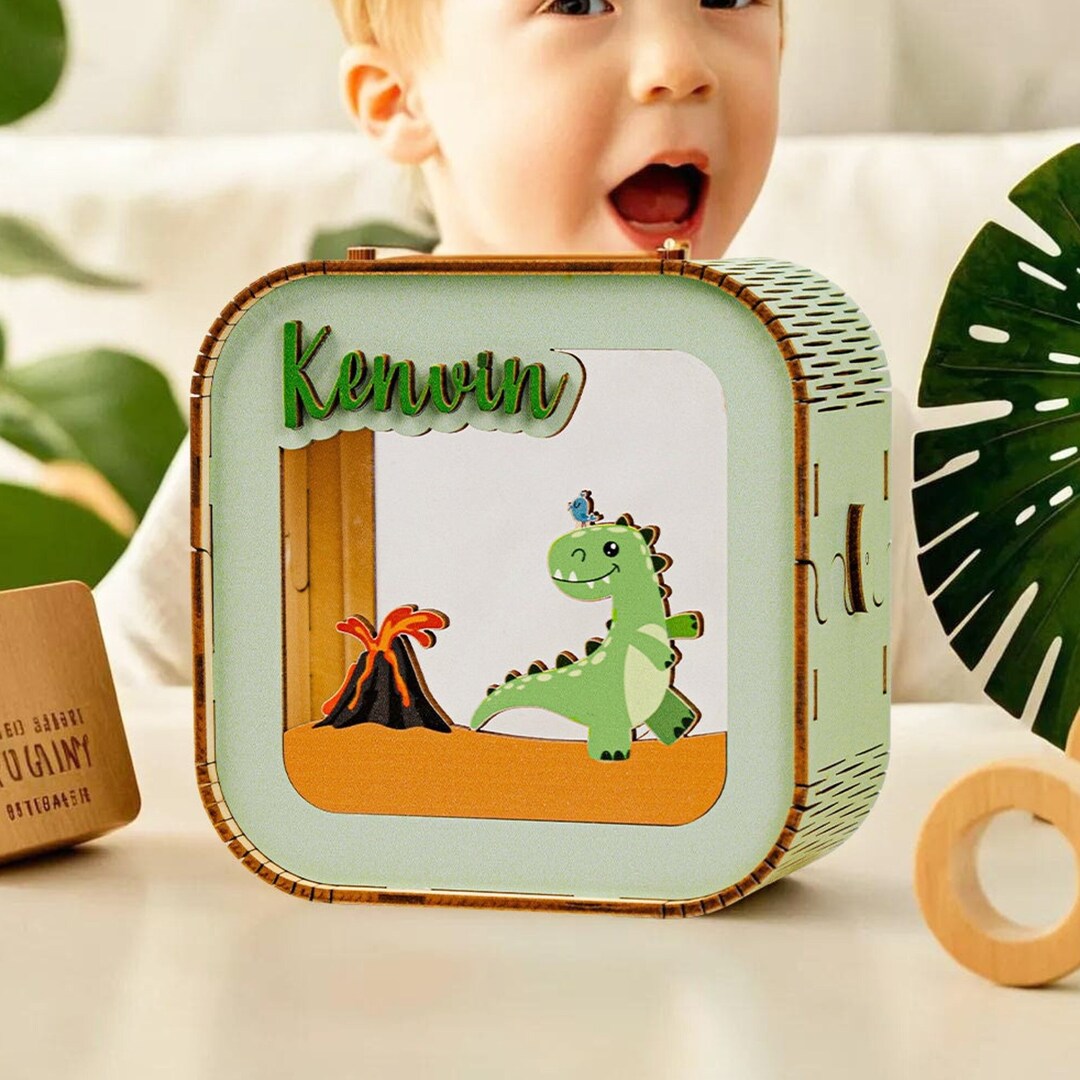 Personalized Cash Box for Child, Custom Name Coin Box, Nursery Decor ...