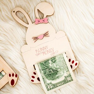 Custom Name Easter Bunny Money Holder Gift, Easter Eggs Money Holder ...