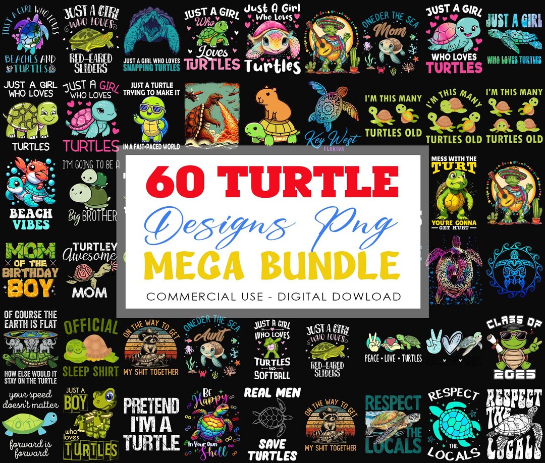 60 Turtle Png, Boho Floral Turtle, Sea Turtle Clipart, Sea Turtle PNG ...