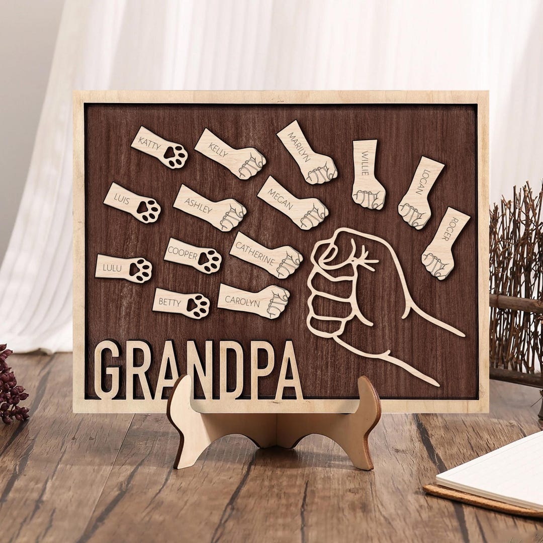 Personalized Fist Bump Plaques Gifts for Dad Gifts for Grandpa ...