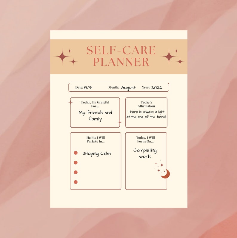 Digital Planner Self Care Planner Digital Self Care - Etsy