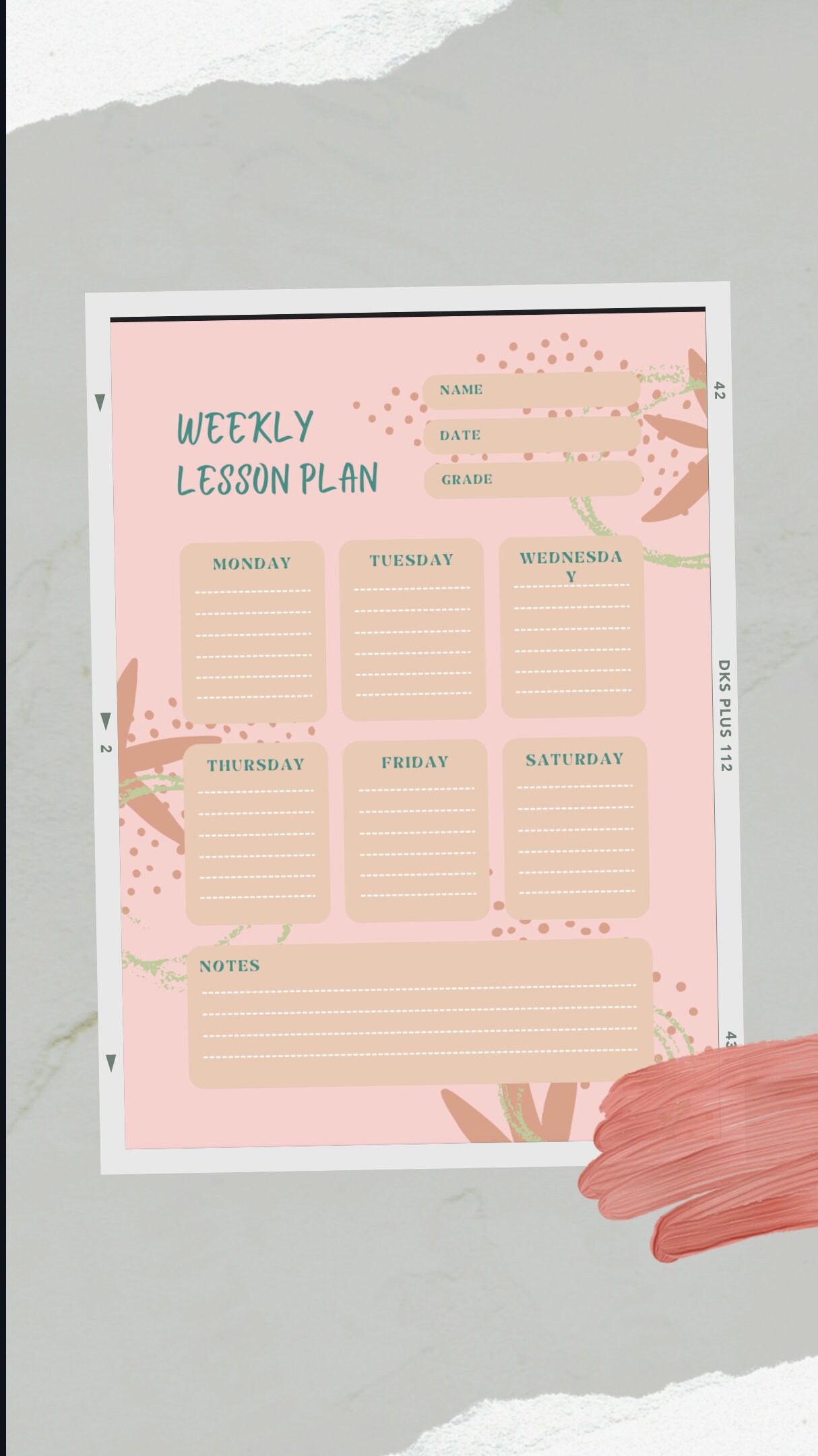 Lesson Plan for Teacher, Aesthetic Lesson Plan, Weekly Lesson Plan for ...