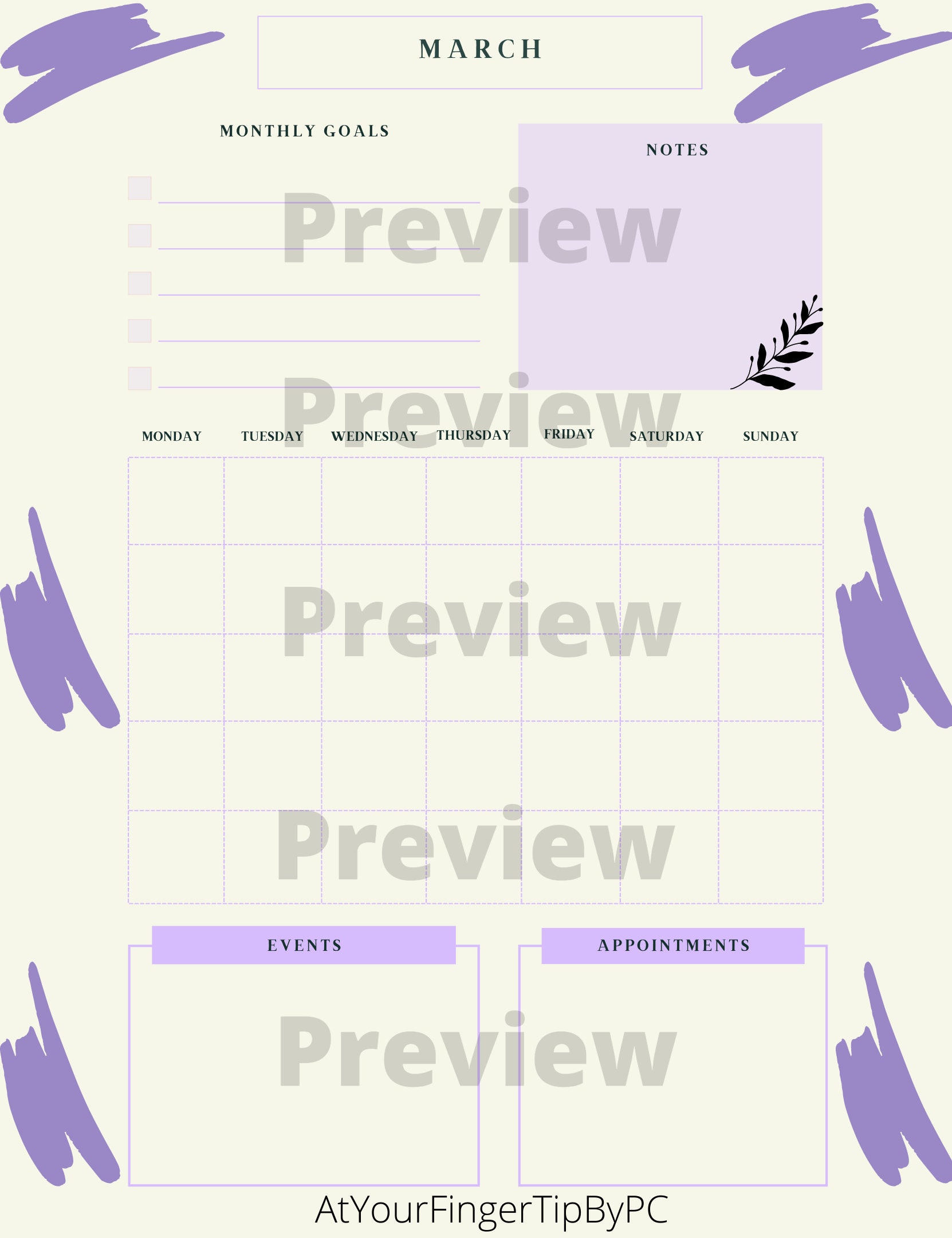 Digital Twelve Month Planner, Pastel Monthly Planner, Planner for ...