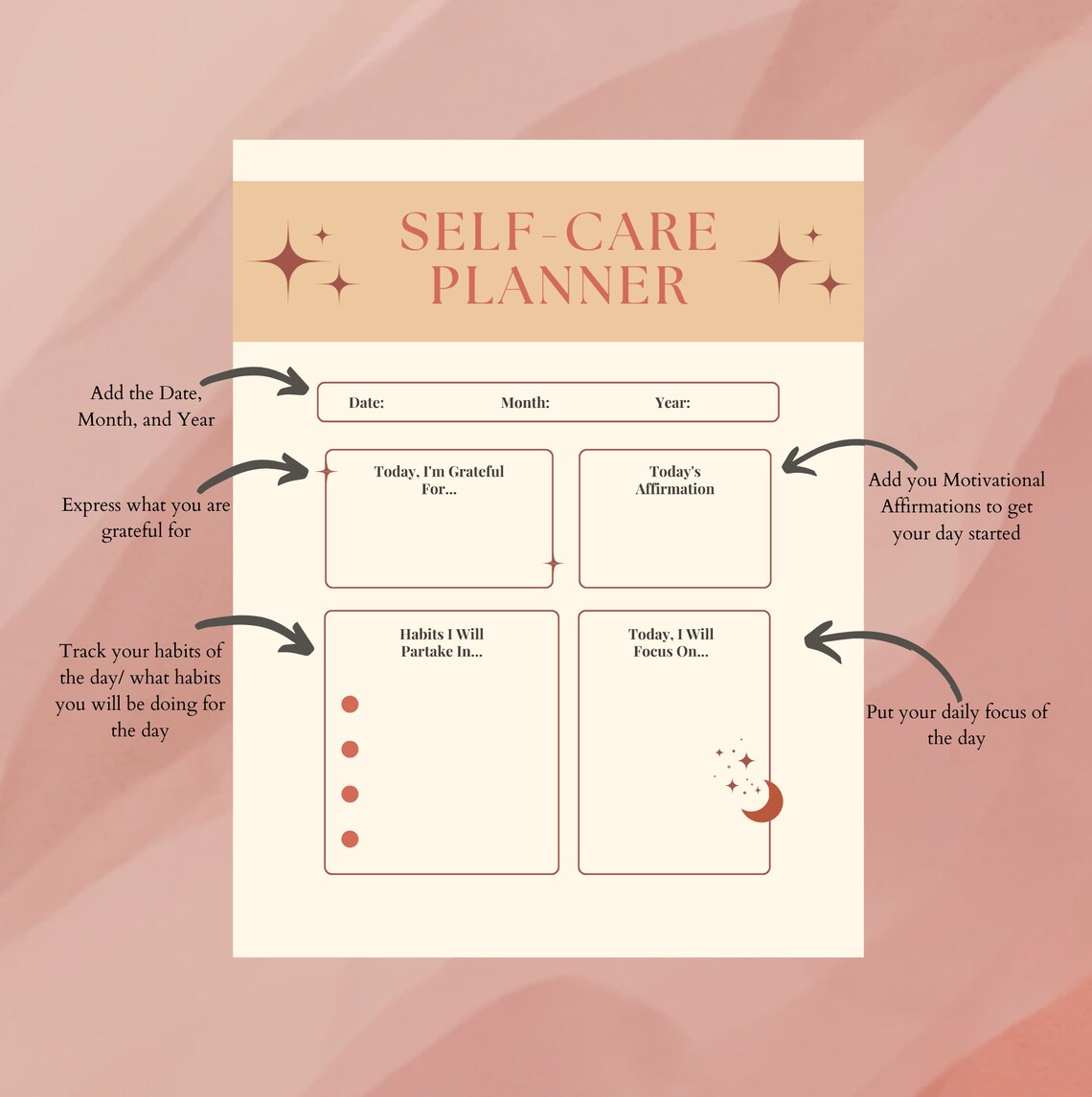 Digital Planner Self Care Planner Digital Self Care - Etsy
