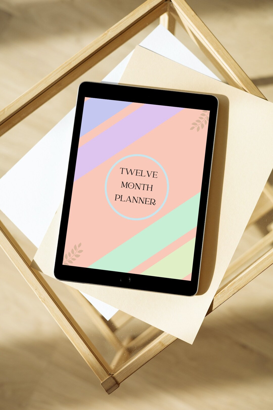 Undated 12-month Digital Planner, Pastel Color (PDF) - Etsy