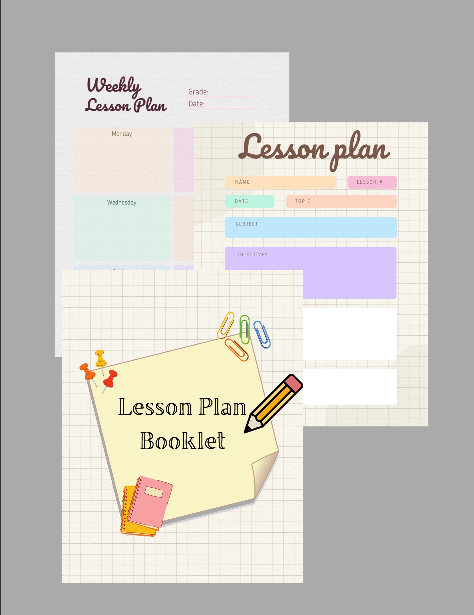 Digital Lesson Plan Booklet, Booklet of Lesson Plans, Teacher Plans ...