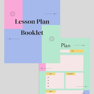 Undated Lesson Plan, Digital Lesson Plan Booklet, Book of Plans for ...
