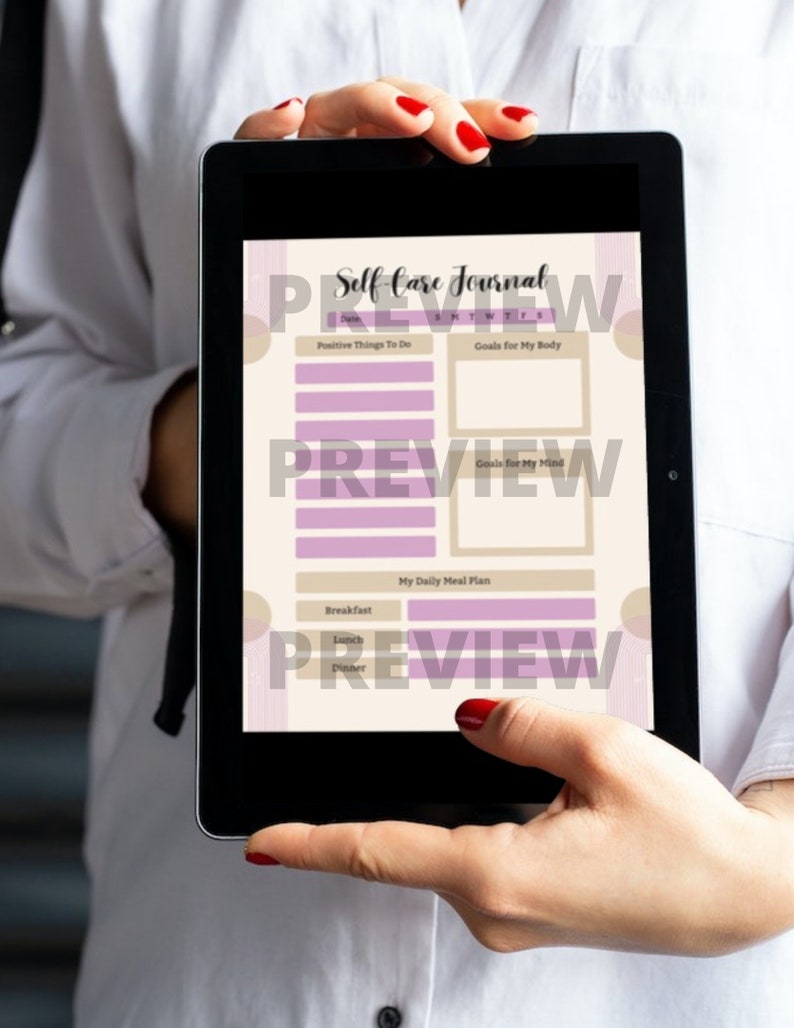 Digital Self Care Planner, Self Care Planner, Positive Planner ...