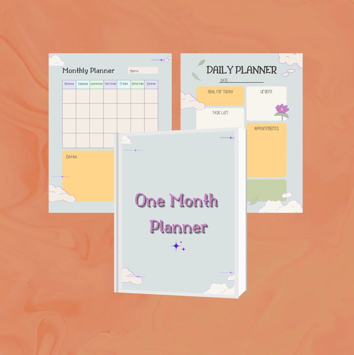 Undated Month Planner, Week/daily Planner (digital Download) - Etsy