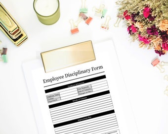 Editable Employee Disciplinary Form - Etsy