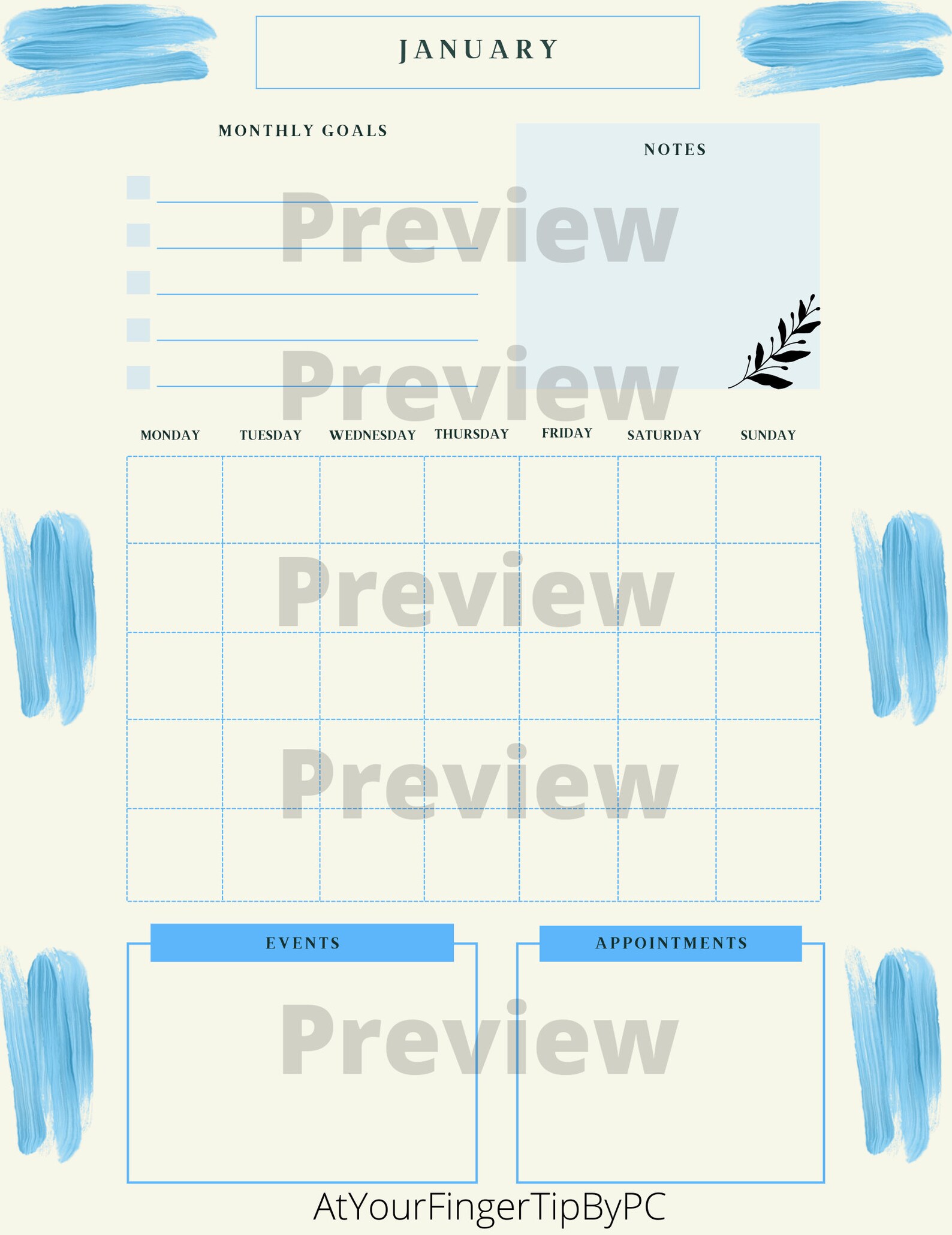 Digital Twelve Month Planner, Pastel Monthly Planner, Planner for ...