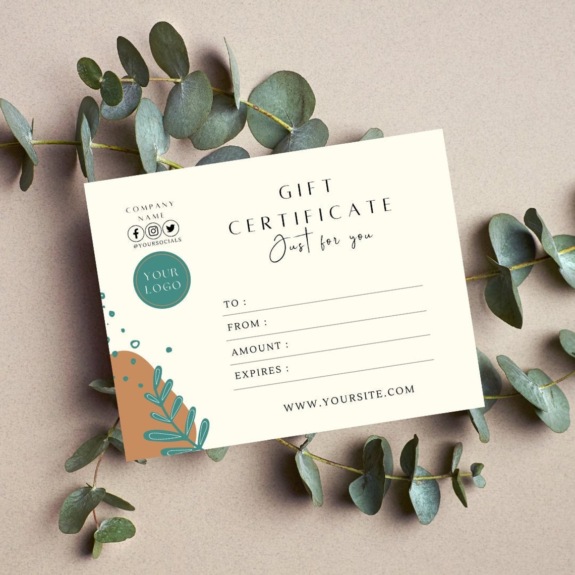 Gift Voucher Template Gift Card Template Gift Certificate Template Add ...