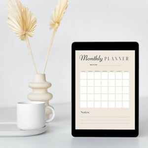 Neutral Digital Planner, Yearly, Monthly, Weekly (PDF File) - Etsy