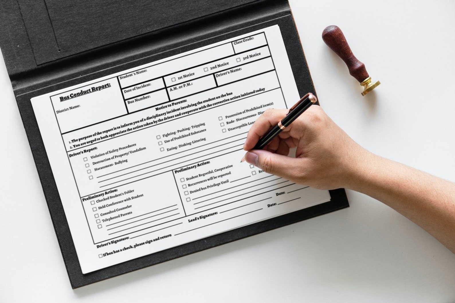 Editable Bus Conduct Template, Discipline Template for Bus, Student ...