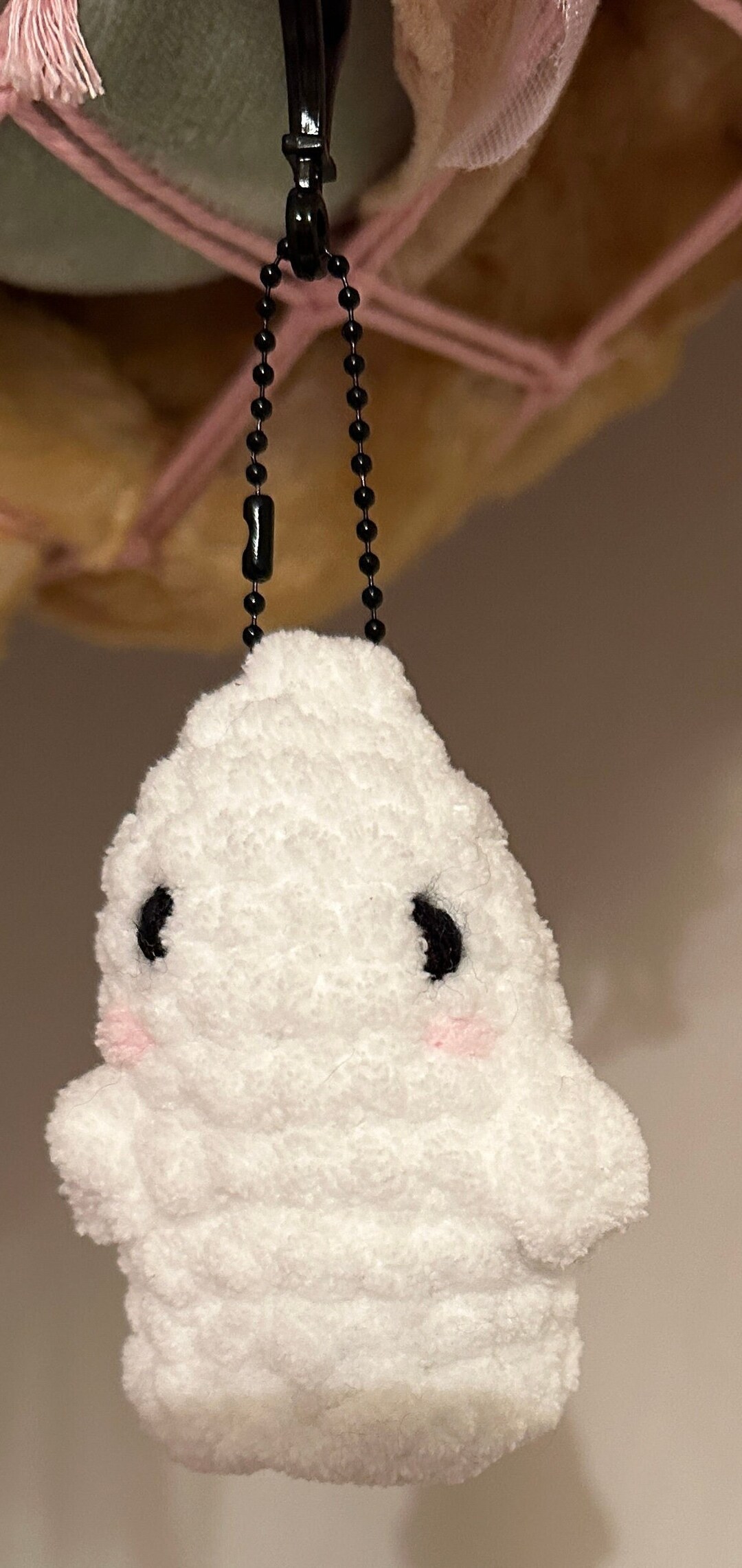Crocheted Key Chain Ghost - Etsy