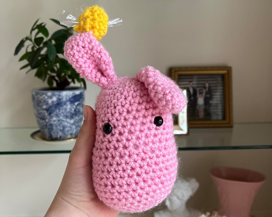 Hanako-kun Inspired Mokke Big Light Pink Bunny With Lemon Drop - Etsy