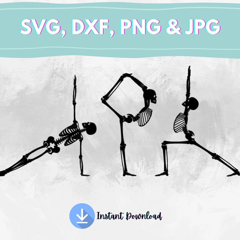 Skeleton Yoga Svg - Etsy