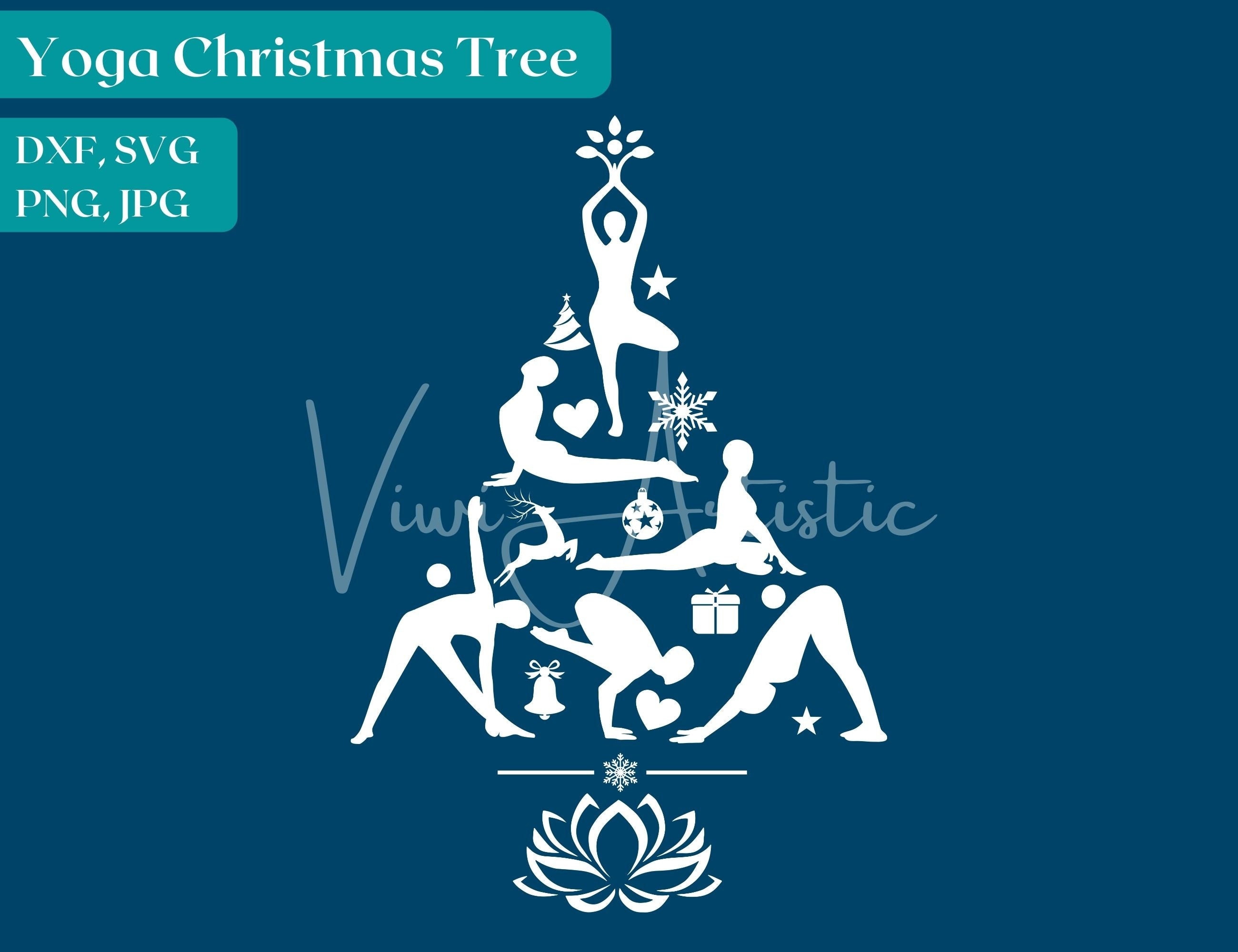 Yoga Christmas Tree Digital Files (dxf, Svg, Png) (for Laser Cut ...
