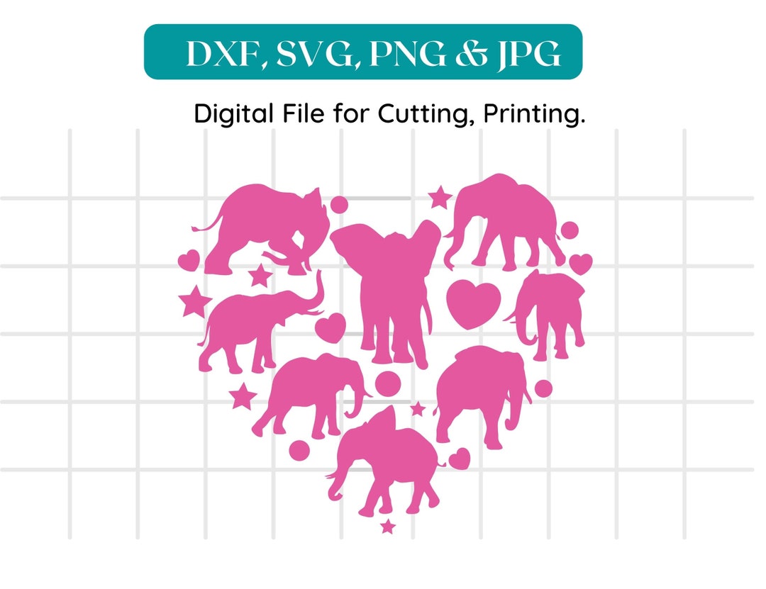 Elephant Heart Svg| Elephant Valentine Svg | Valentine's Day Shirts Svg ...