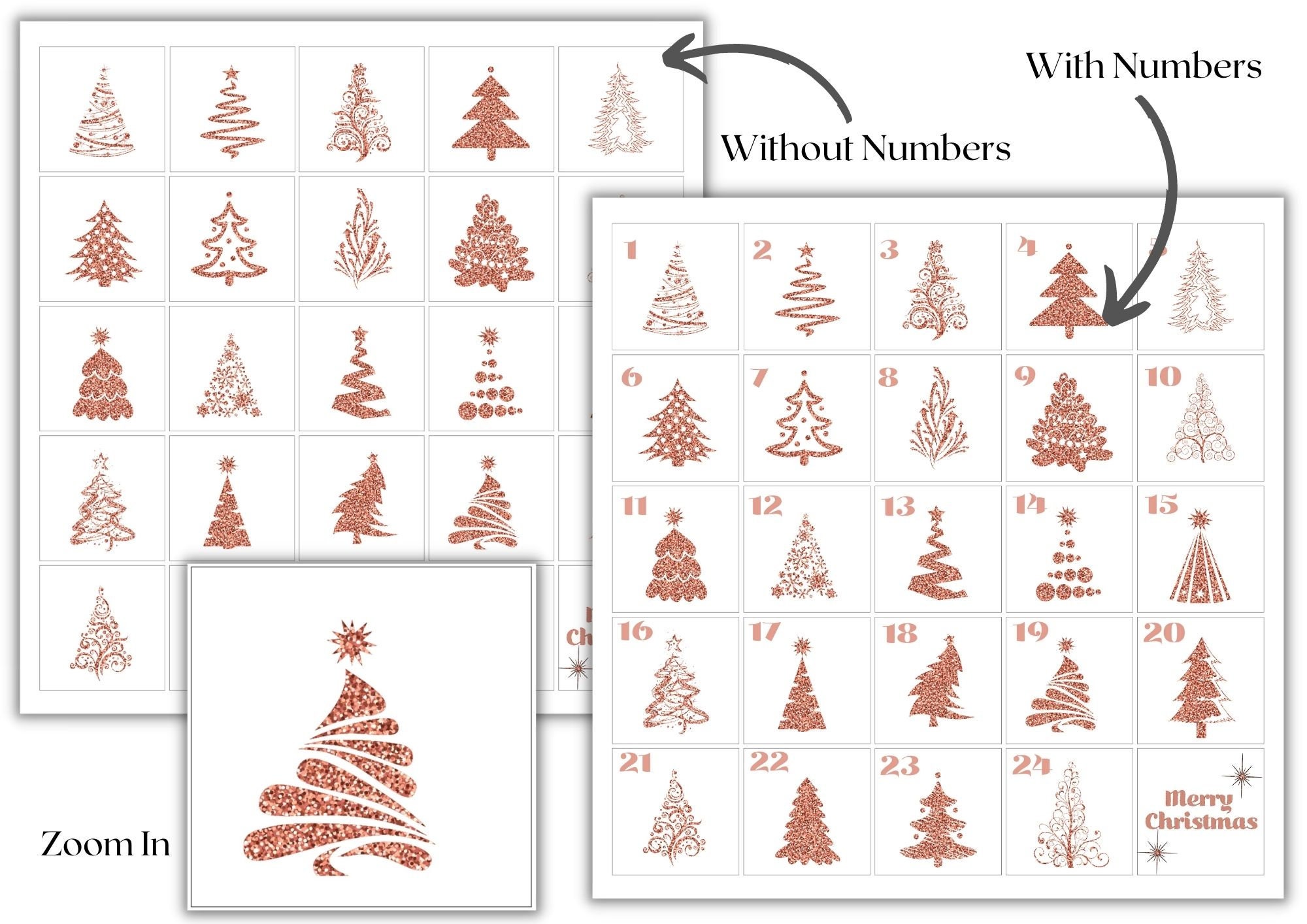 Advent Calendar Printable DIY Advent Calendar Advent Gift - Etsy