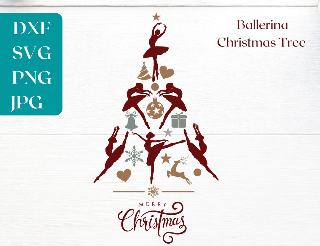 Ballerina Christmas Tree SVG: Ballet Dancer Design (digital File) - Etsy