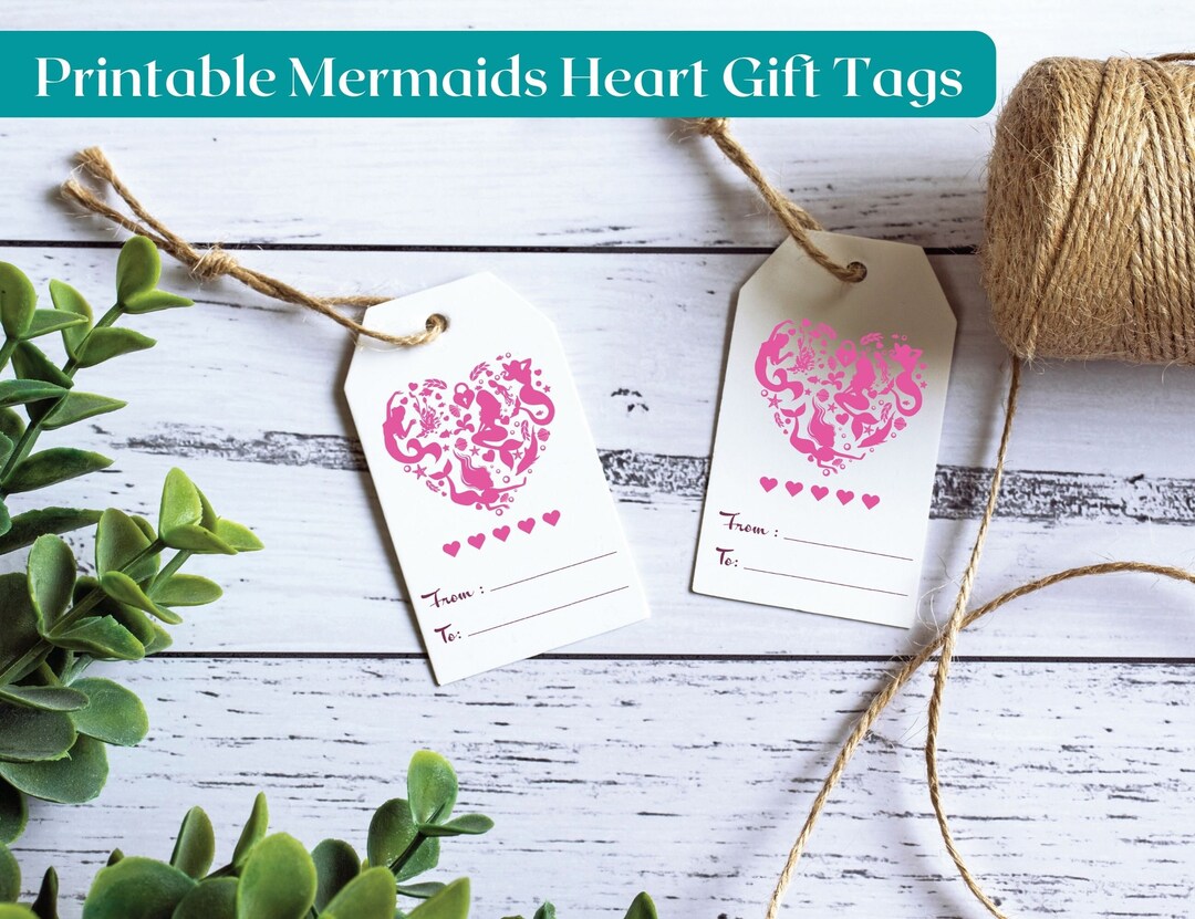 Mermaids Valentine's Day Gift Tags | Mermaids Gift Tags | Sea Animal ...